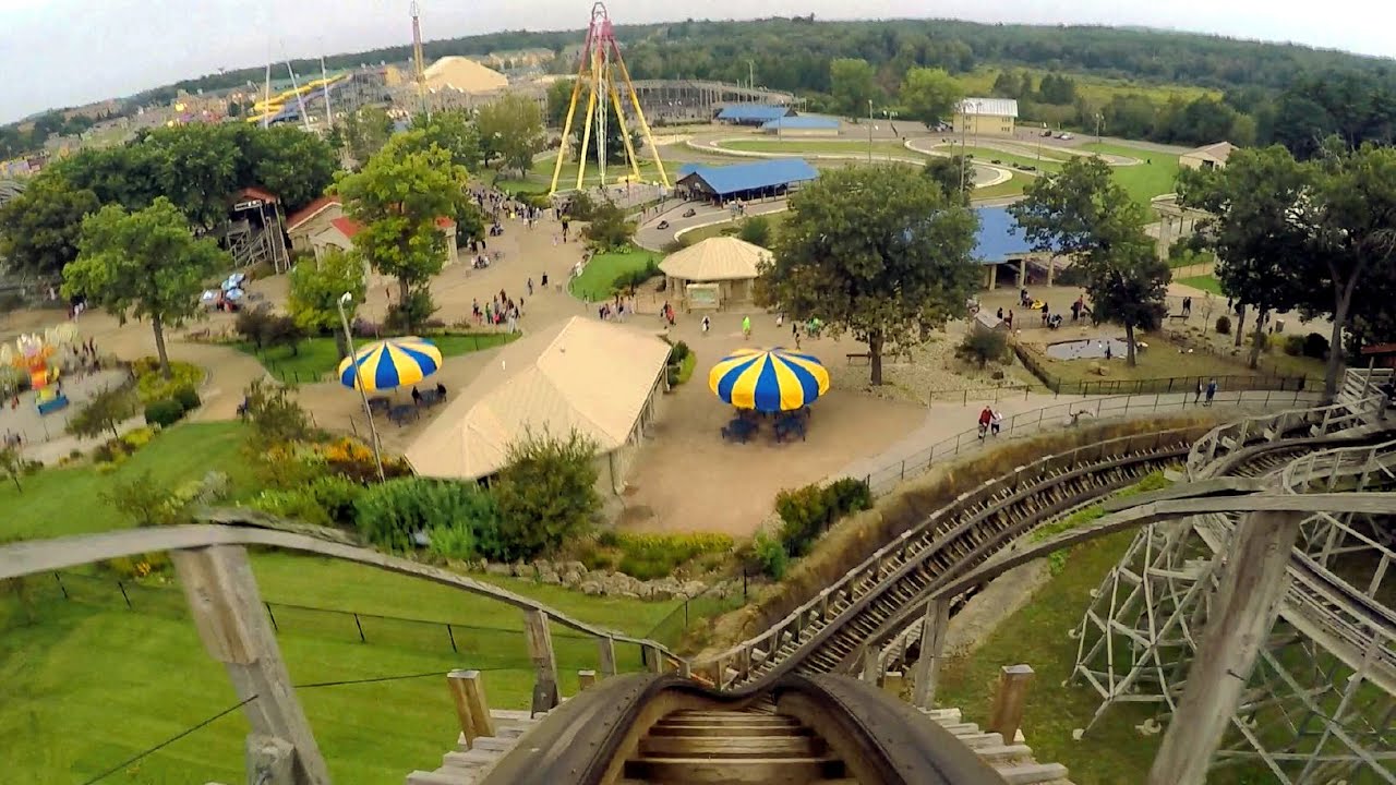 Cyclops front seat on-ride HD POV @60fps Mt. Olympus Water & Theme Park ...