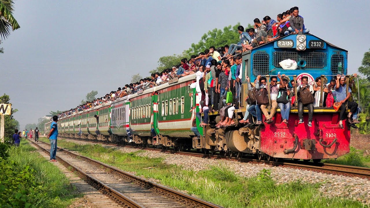 Parabat Express Train passing through a great speed- Bangladesh Railway ...