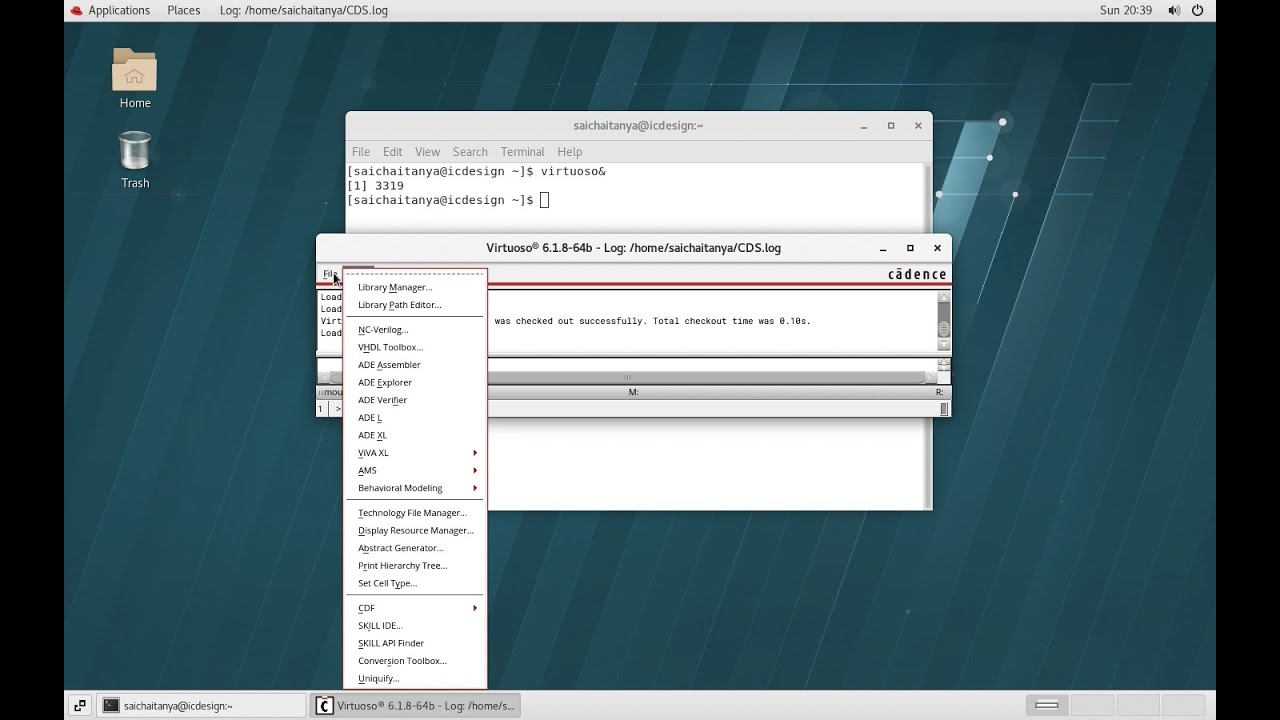Invoking Cadence Tools - Virtuoso IC618 - NCLaunch - Encounter - YouTube