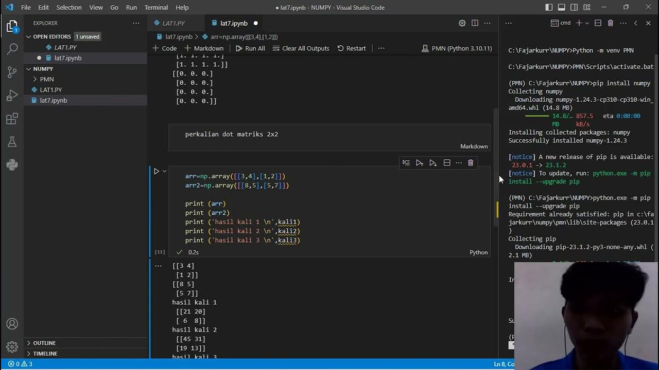 Belajar Numpy, Perkalian Dot Matriks - YouTube