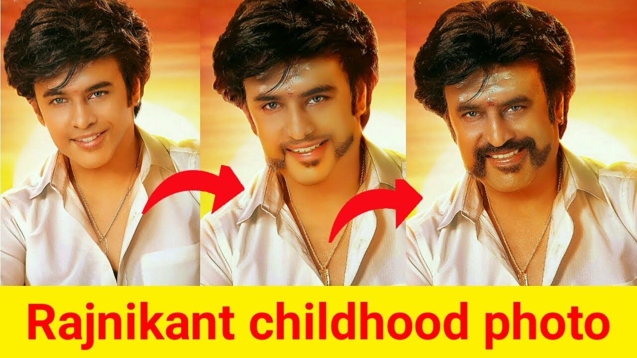 Rajinikanth childhood photo editing/Rajnikanth photo shoot/#rajnikanth ...