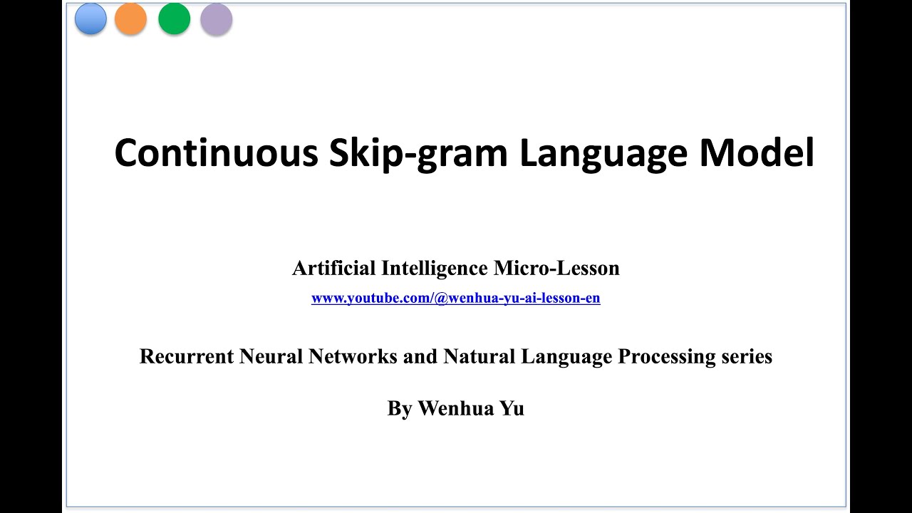 Continuous Skip Gram Language Model - YouTube