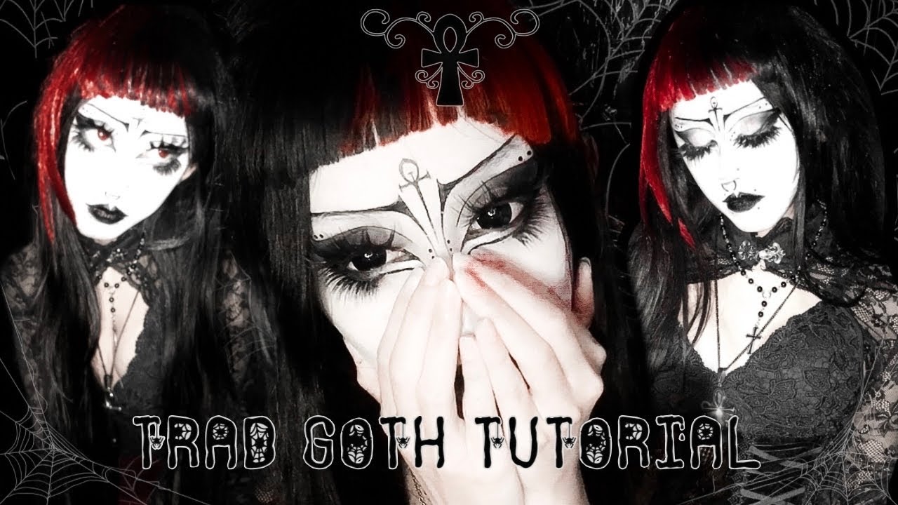 trad goth makeup step by step ☥ -cybrslum - YouTube