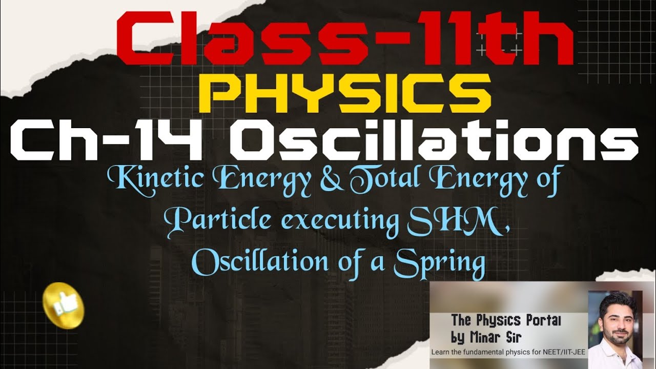 XI-14-9 Kinetic Energy || Total Energy || Oscillation of a Horizontal ...
