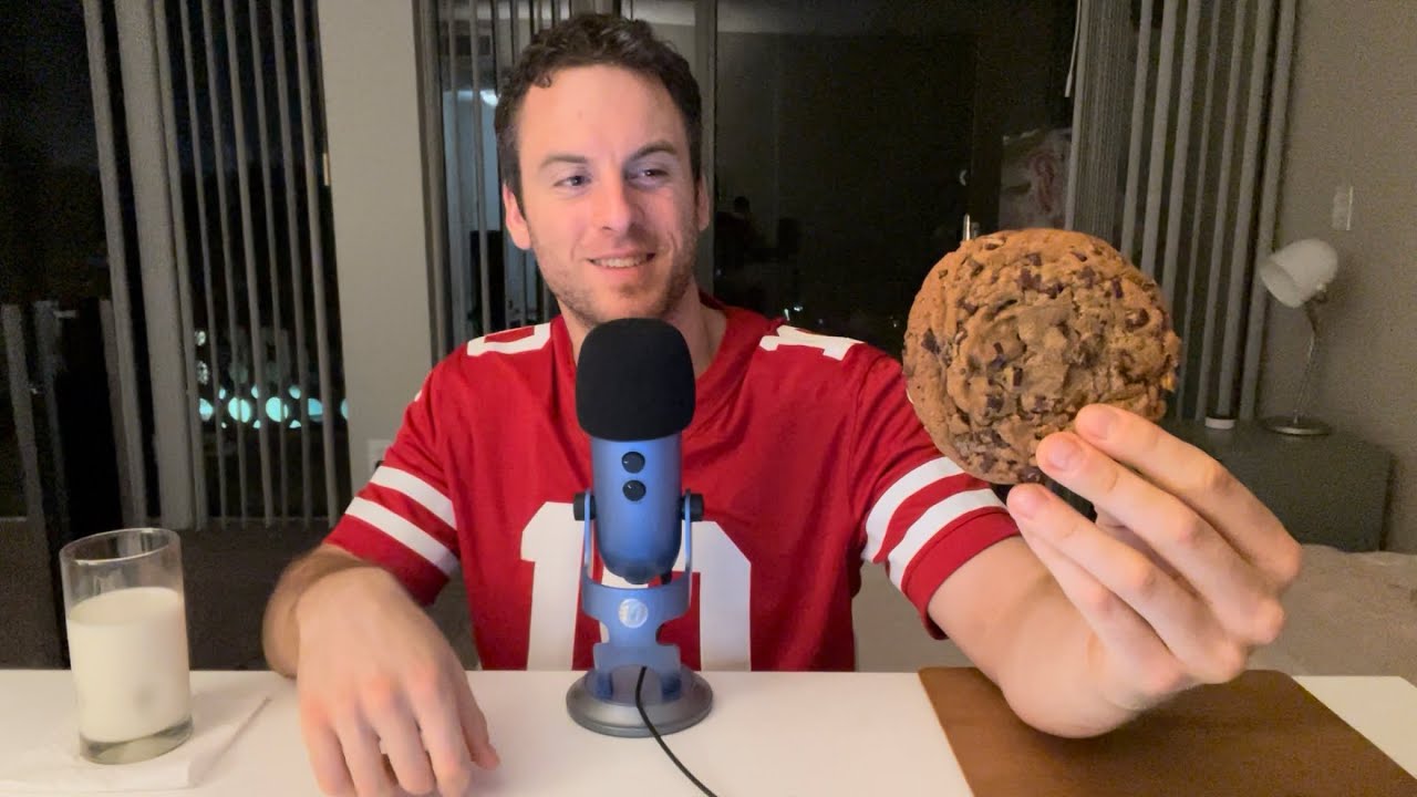 ASMR Eating Milk & Cookies || Soft Spoken and Mouth Sounds for ...