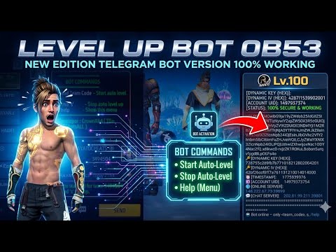NEW FREE  OB53 UPDATED FREE FIRE  LEVEL UP BOT 😱 | 100% WORKING TELEGRAM BOT EDITION | FREE #ff 
