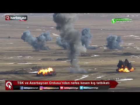 TSK ve Azerbaycan Ordusundan nefes kesen kış tatbikatı