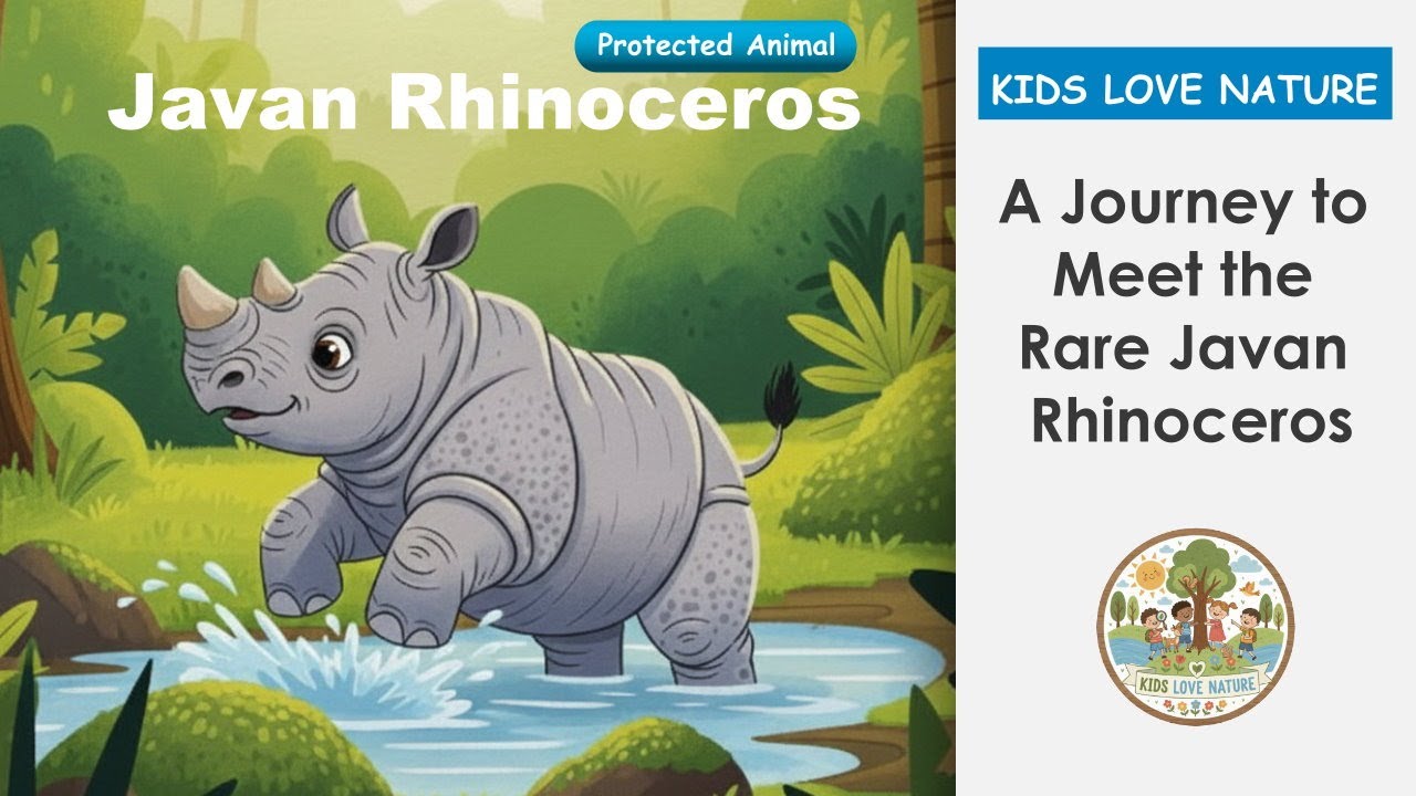 The Rare Javan Rhino! 🦏 | Fun Animal Facts & Reading Story for Kids ...