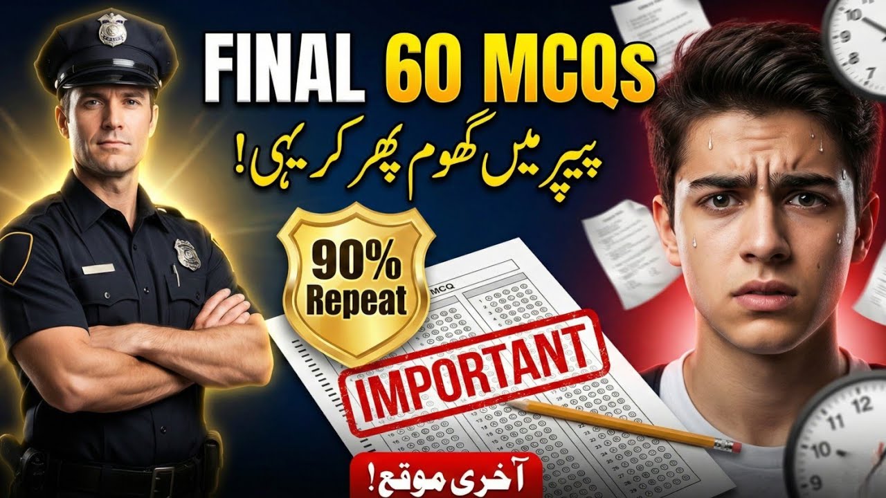KPK Police Constable Test Preparation 2026 | 60 Most Important MCQs ...