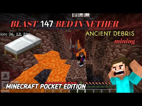147 BED EXPLOSION IN DEEP NETHER TO FIND ANCIENT DEBRIS MINECRAFT ...
