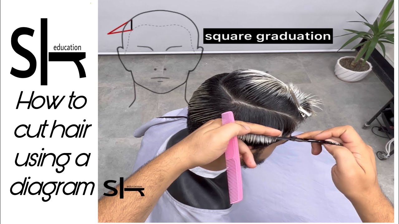 How to cut hair | using a diagram - slr haireducation - YouTube