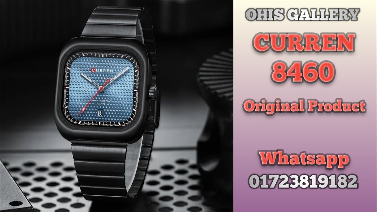 CURREN 8460 Black Blue Colour Premium Quality Gents Wrist Watch (OHIS ...
