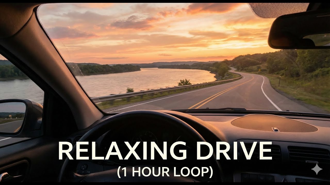 Down the Mississippi, Relaxing Drive Music (1 Hour Loop) Ambient Travel ...