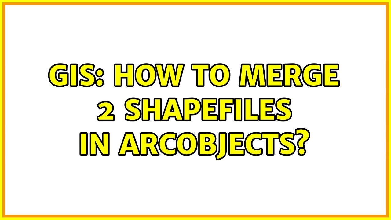 GIS: How to merge 2 shapefiles in ArcObjects? - YouTube