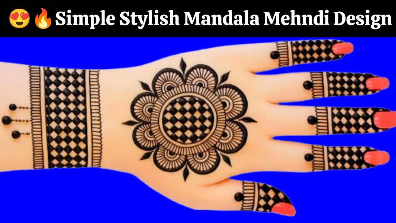 Simple Stylish Mandala Mehndi Design For Back Hand/ Easy Beautiful ...