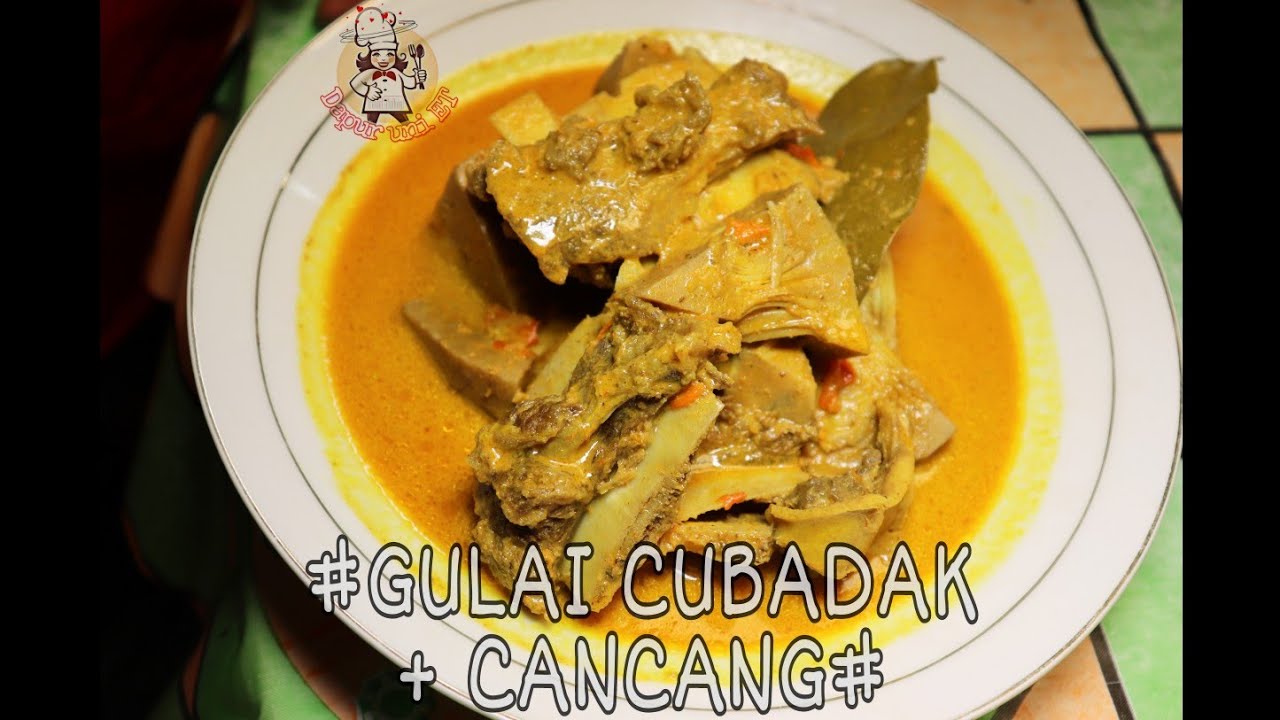 Resep GULAI CUBADAK(Nangka) + CANCANG khas Dapur Uni ET - YouTube