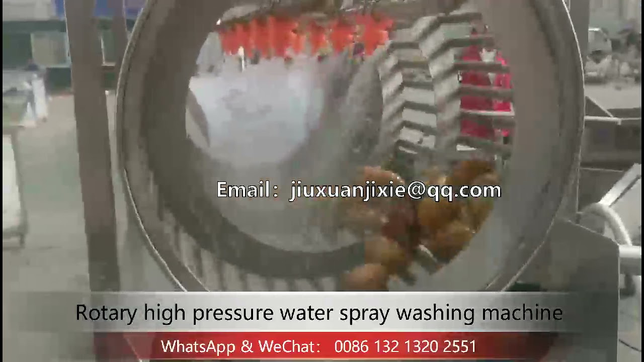 high pressure rotary drum type water spray vegetable and fruit washing ...