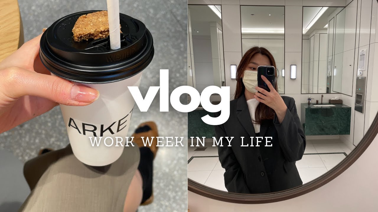 Eng Vlog 직장인 브이로그 플랫베이스 뮬 더현대서울 처음 가다 5월 피크닉 크로플 또 언박싱 첫 야근 스벅 신메뉴 페투치니 파스타