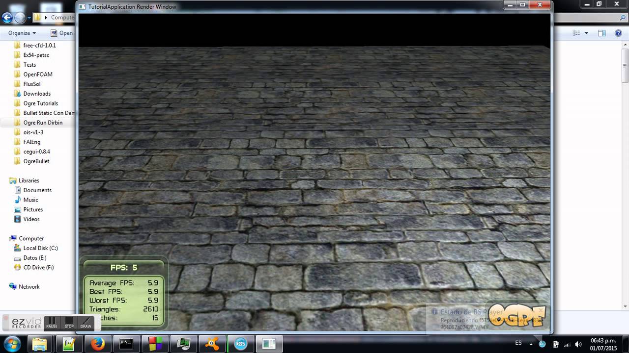 Ogre + Bullet example with sourcecode - YouTube