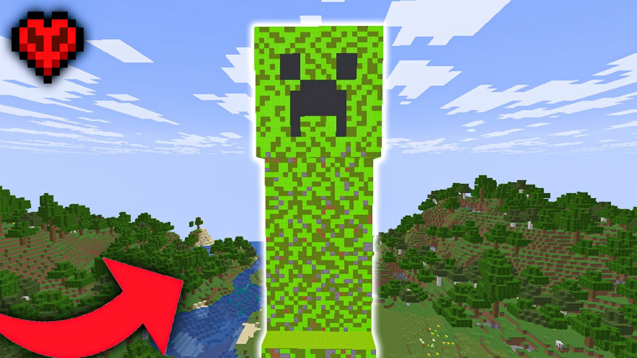 I Built a GIANT CREEPER in Hardcore Minecraft - YouTube