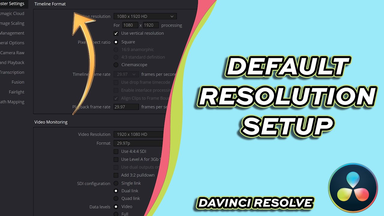 How to Set Default Timeline Resolution in DaVinci Resolve 20 - YouTube