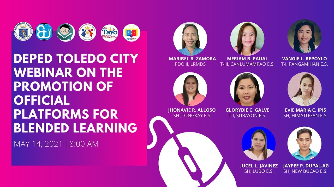 DEPED TOLEDO CITY WEBINAR ON THE PROMOTION OF OFFICIAL PLATFORMS FOR ...