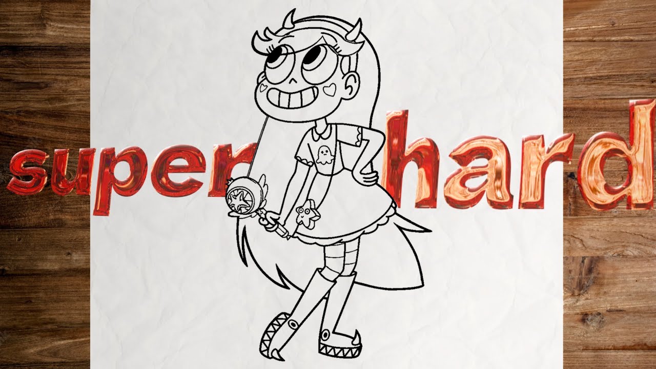 How to draw Star Butterfly (super hard) - YouTube