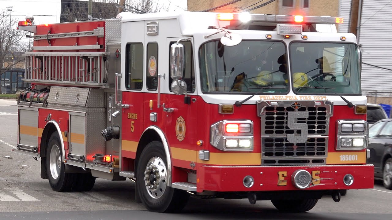 Philadelphia Fire Department Engine 5 Responding - YouTube