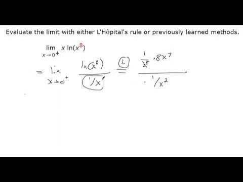 Evaluate Limit of Logarithm Function Using LHopitals Rule - YouTube