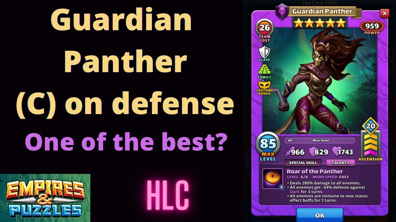Empires and Puzzles - Guardian Panther (C) - YouTube
