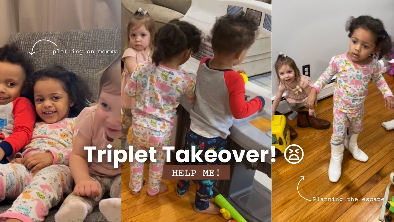 I Was A TRIPLET Mom For over 2 HOURS! - YouTube