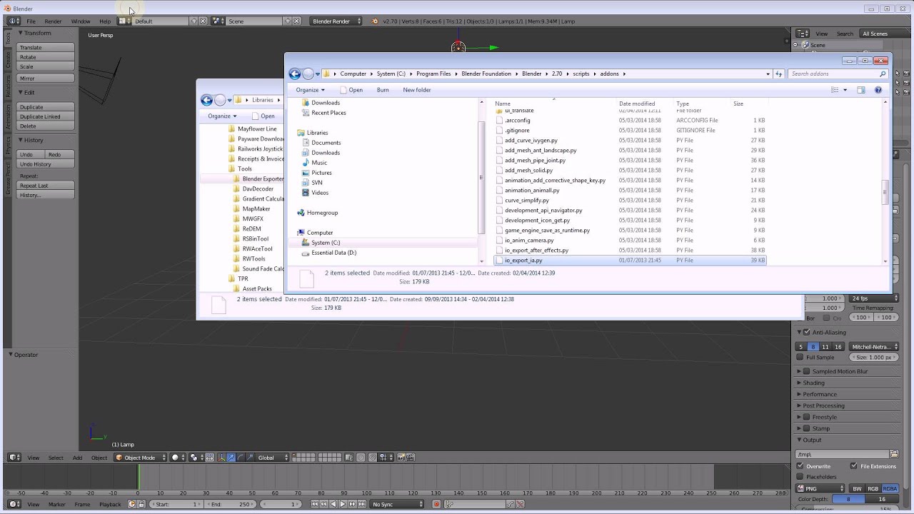 Creating a Forward Facing Tree Part 2: Installing the Blender Exporter ...