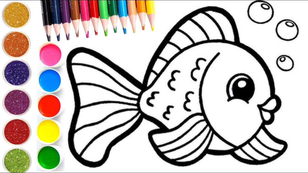 Easy Fish Drawing – Fun & Colorful Art for Kids | Super Cute Fish ...