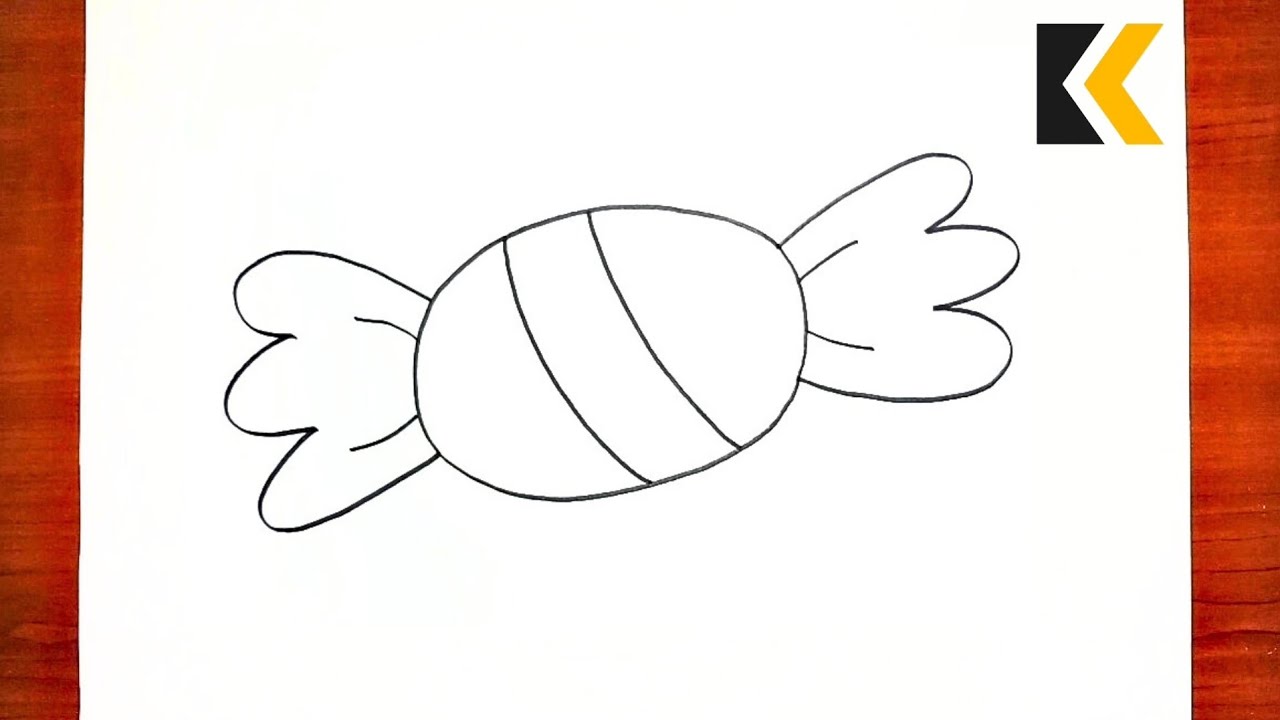 How To Draw Wrapped Candy | Draw Candies Easily - YouTube