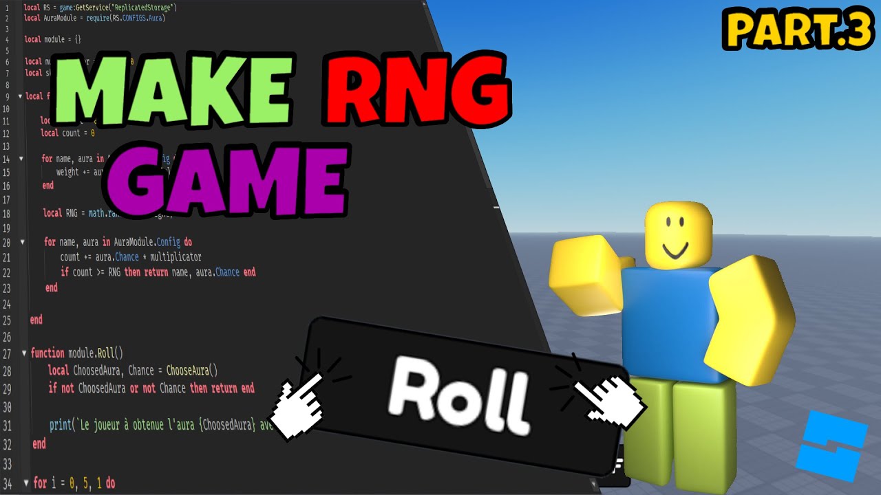 Comment faire un jeu RNG Roblox Studio - Création de l'interface de l ...