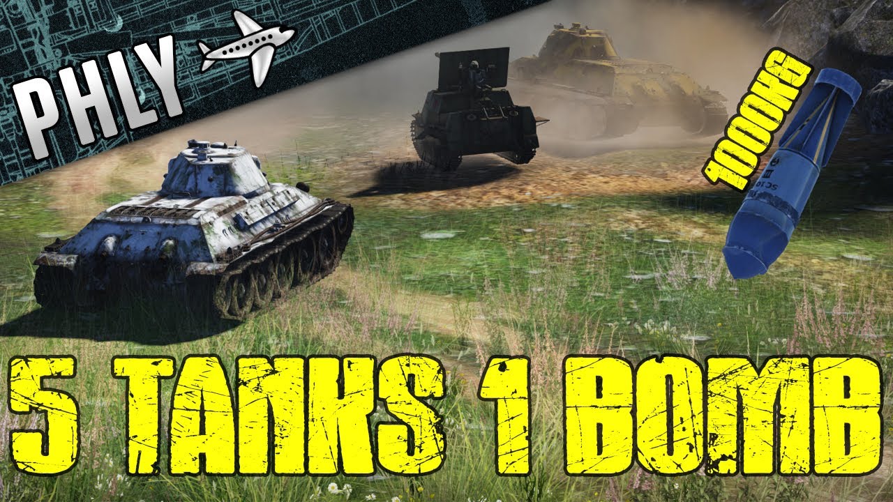 War Thunder Tanks - 5 tanks 1 Bomb - Ground Forces Gameplay - YouTube