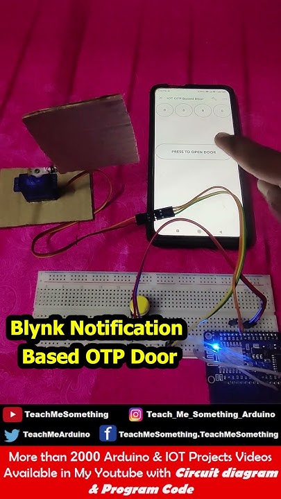 Nodemcu Blynk Notification Based Otp Door Esp8266 Blynk Notification Youtube