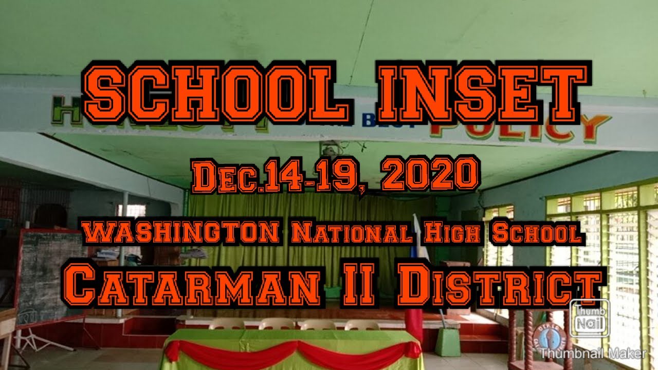SCHOOL INSET Dec.14-19, 2020 - YouTube