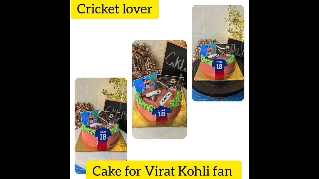 Cake for Virat Kohli fan 💕 cricket 🏏 lover #cake #decoratedcake # ...