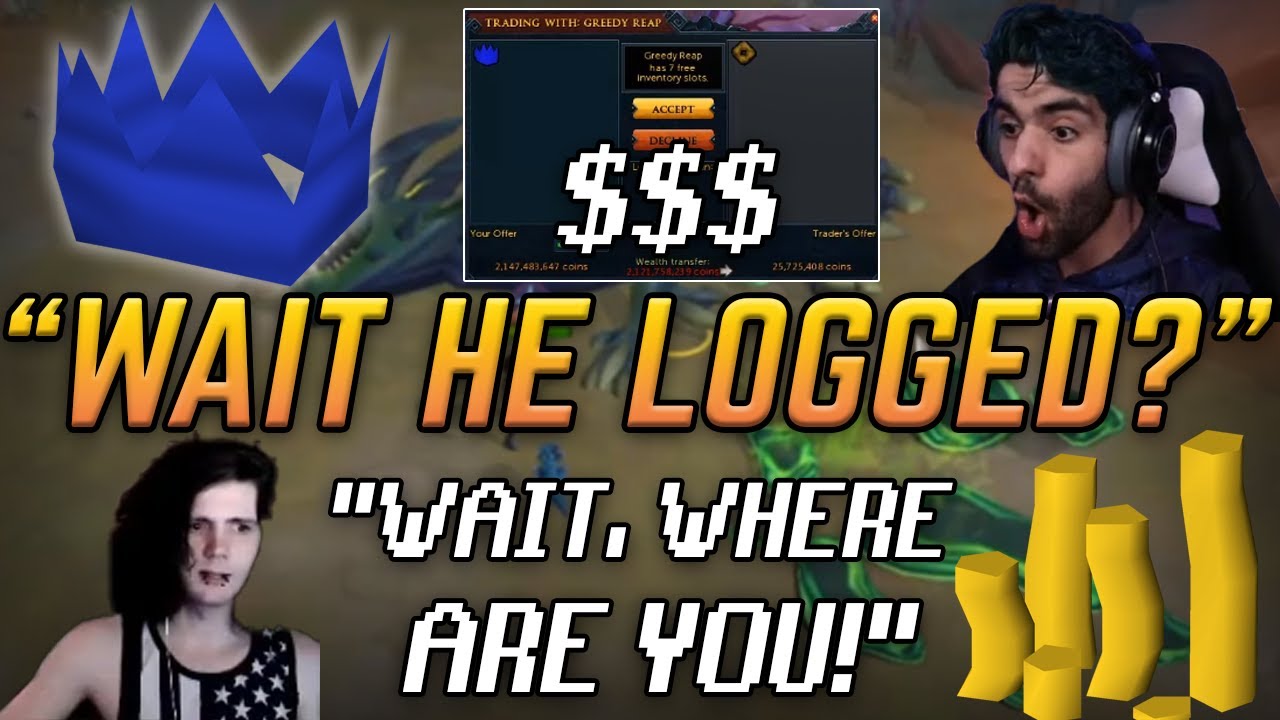 SCAMMED For Blue Party Hat By Long Term Friend | RuneScape 3 Highlights ...