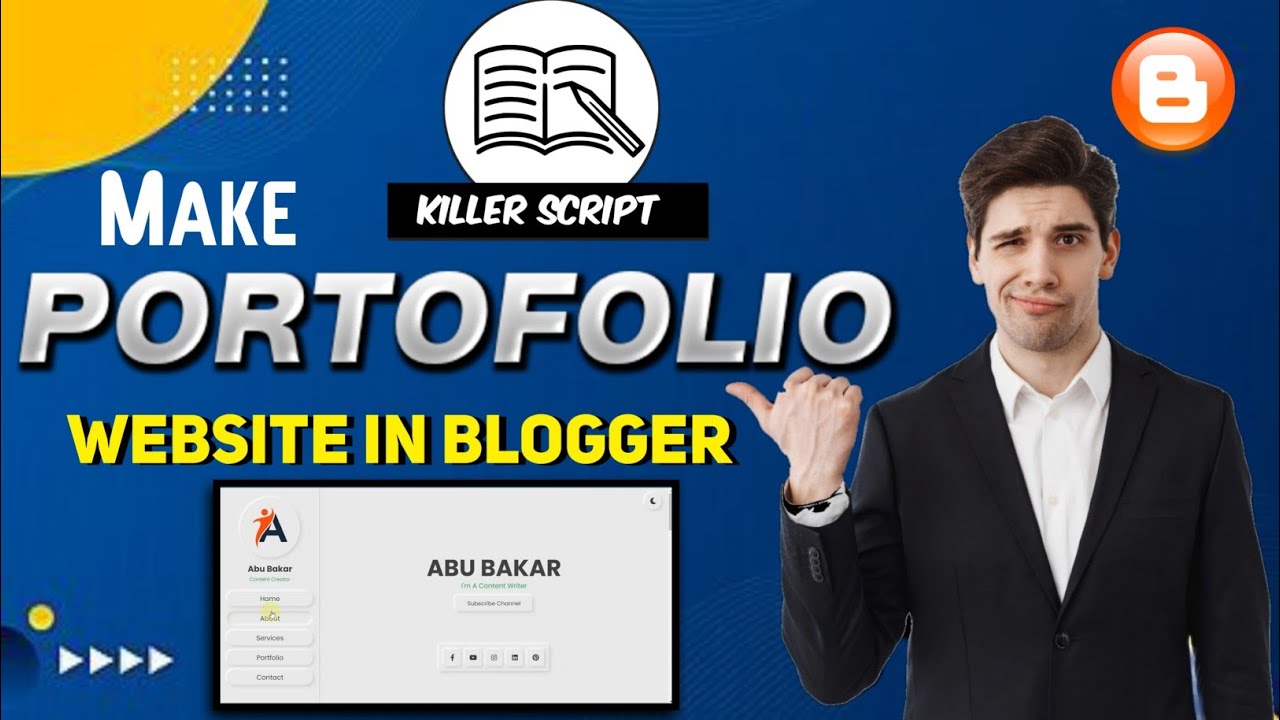 Portfolio Script Download | How To Make Portfolio Website In Blogger ...