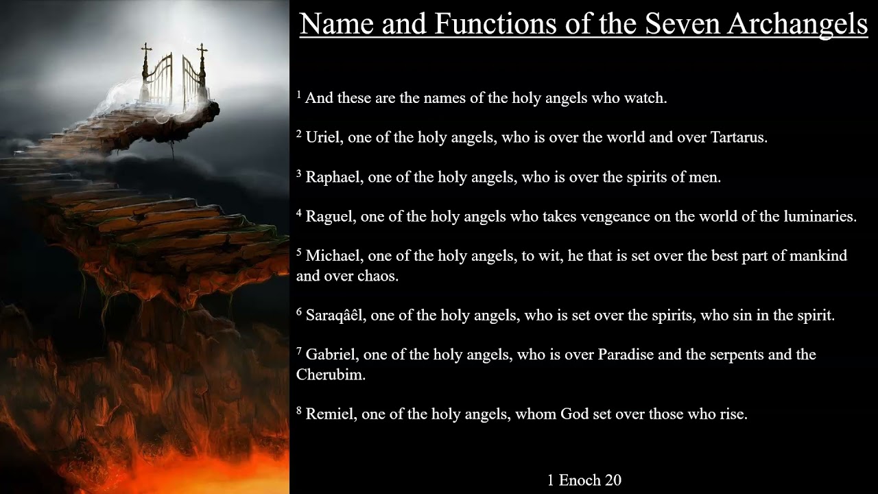 1 Enoch 20 | Name and Functions of the Seven Archangels - YouTube