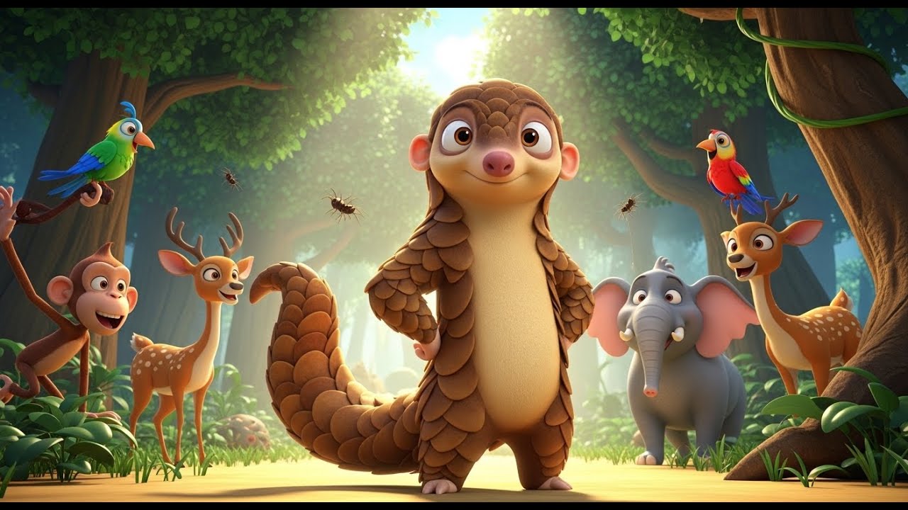 Pango the Pangolin: Jungle Hero Story for Kids | Moral Story in English ...