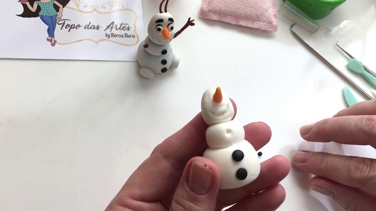 Olaf em biscuit passo a passo para crianças - YouTube