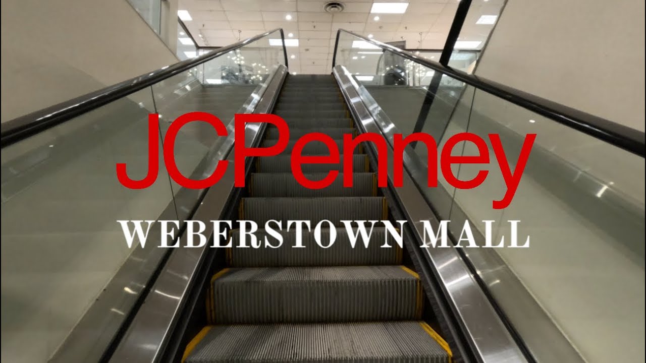 JCPenney Weberstown Mall Stockton CA, Double File Kone Escalators - YouTube