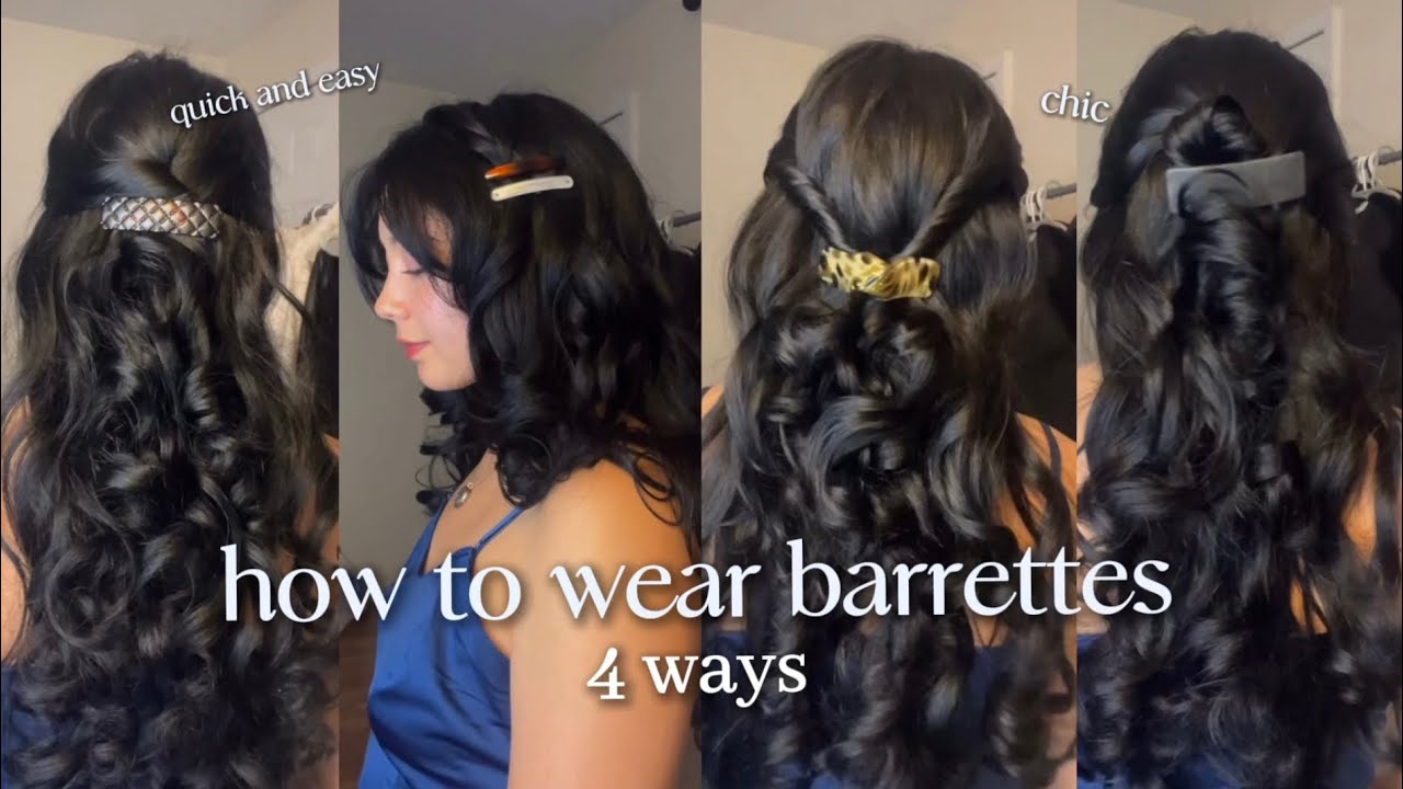 cute and easy barrette hairstyles (tutorial)‎ ⋆౨ৎ˚ ˖ ࣪ ݁ - YouTube