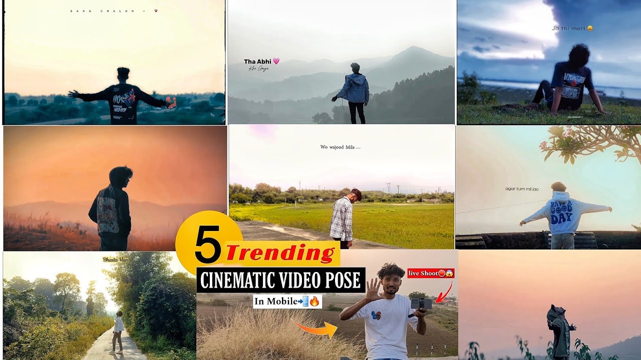 Trending Cinematic Video 5 Popular Pose in Mobile | How To Cinematic ...