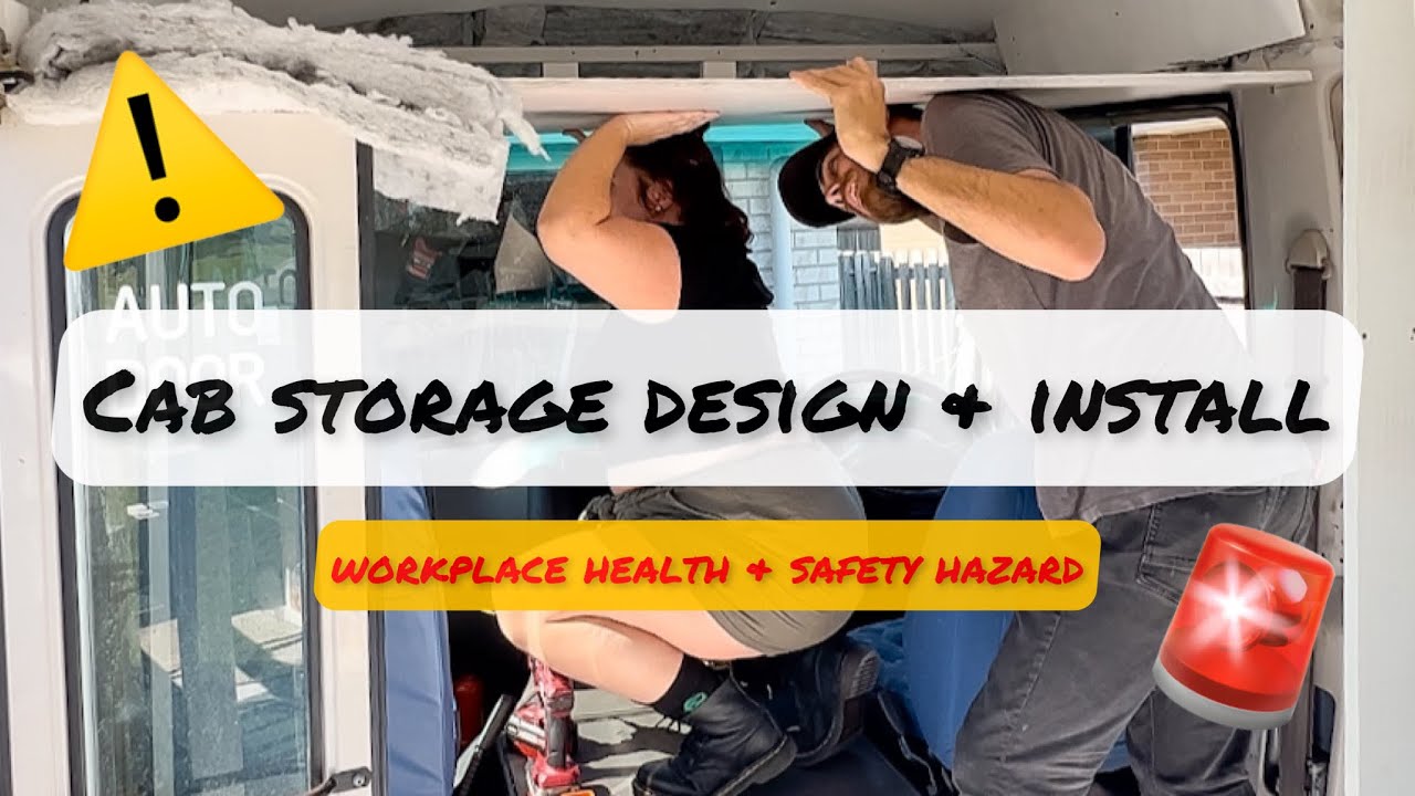 Overhead Cab Storage | DIY MITSUBISHI ROSA BUS CONVERSION - YouTube