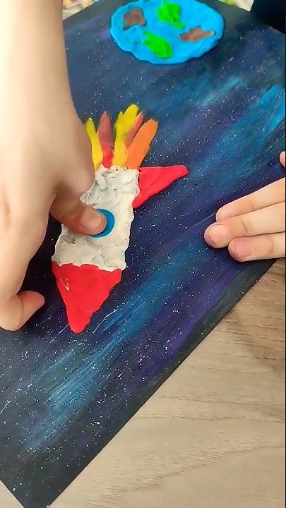 Картина на день космонавтики #shorts #shortsvideo #рисуемкосмос #денькосмонавтики - YouTube