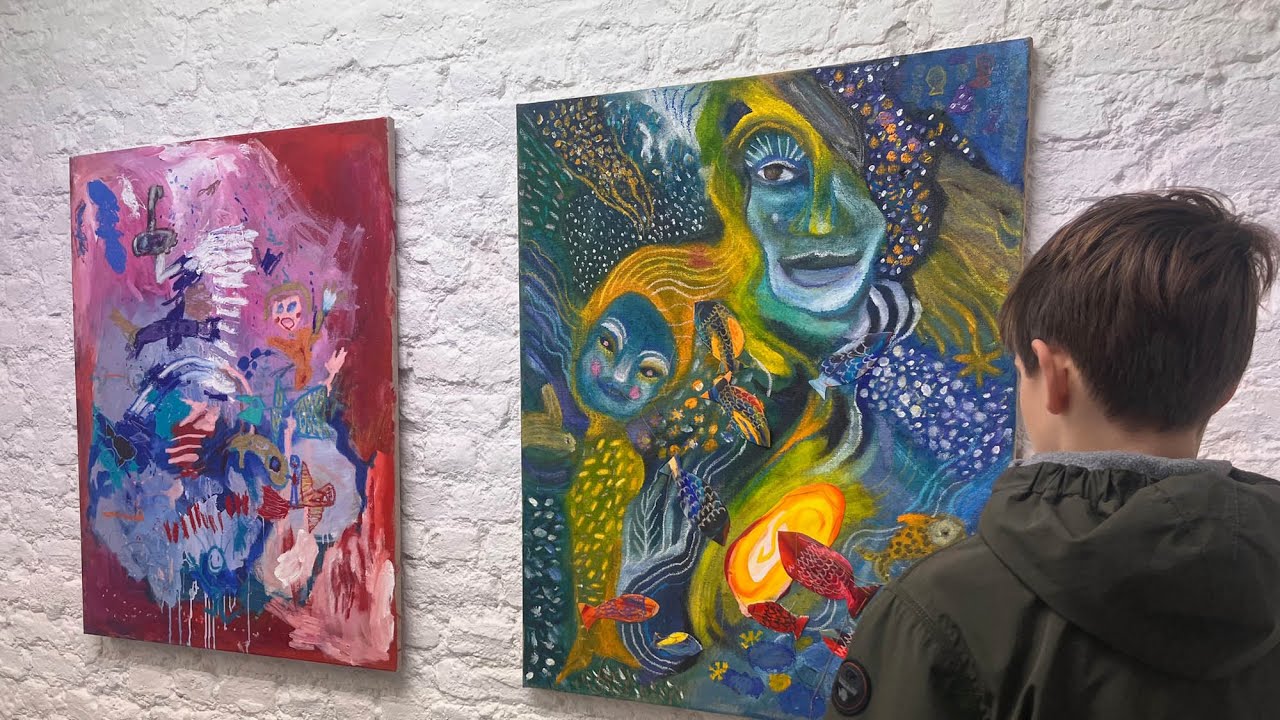 "Atypisch": Ausstellung von Schülerkunstwerken aus drei Ländern - YouTube